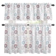 3 Piece Kitchen Curtains and Valances Set 4th of July Cafe Curtains 24 ...