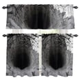 3 Piece Kitchen Curtains and Valances Set Ancient Stone Well Cafe ...