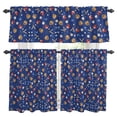 3 Piece Kitchen Curtains and Valances Set Baseball Sports Cafe Curtains ...