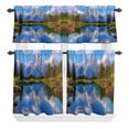 3 Piece Kitchen Curtains and Valances Set Blue Mountain Cafe Curtains ...