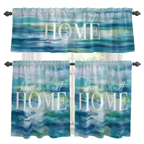 3 Piece Kitchen Curtains and Valances Set Boho Modern Cafe Curtains 36 ...