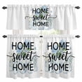 3 Piece Kitchen Curtains and Valances Set Botanical Flowers Cafe ...
