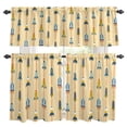 3 Piece Kitchen Curtains and Valances Set Cartoon Space Shuttle Cafe ...