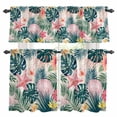 3 Piece Kitchen Curtains and Valances Set Coastal Botanical Cafe ...