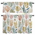 3 Piece Kitchen Curtains and Valances Set Coastal Nautical Cafe ...