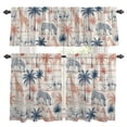 3 Piece Kitchen Curtains and Valances Set Cute Animal Tropical Cafe ...