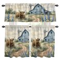 3 Piece Kitchen Curtains and Valances Set Farmhouse Cow Cafe Curtains ...