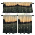 3 Piece Kitchen Curtains and Valances Set Field Wildflowers Cafe ...