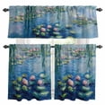 3 Piece Kitchen Curtains and Valances Set Garden Lotus Cafe Curtains 36 ...