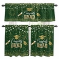 3 Piece Kitchen Curtains and Valances Set Graduation Celebration Cafe ...
