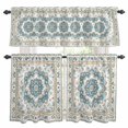 3 Piece Kitchen Curtains and Valances Set Green Boho Cafe Curtains 24 ...