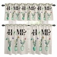 3 Piece Kitchen Curtains and Valances Set Green Bottle Eucalyptus Cafe ...