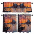 3 Piece Kitchen Curtains and Valances Set Nature Scenery Cafe Curtains ...