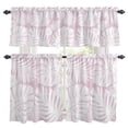 3 Piece Kitchen Curtains and Valances Set Palm Tree Monstera Cafe ...