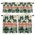 3 Piece Kitchen Curtains and Valances Set Palm Trees Cafe Curtains 24 ...