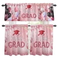 3 Piece Kitchen Curtains and Valances Set Pink Graduation Cafe Curtains ...