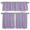 3 Piece Kitchen Curtains and Valances Set Purple Cafe Curtains 36 Inch ...