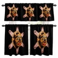 3 Piece Kitchen Curtains and Valances Set Southwest Native Mask Cafe ...