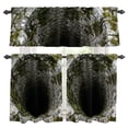 3 Piece Kitchen Curtains and Valances Set Stone Well Cafe Curtains 24 ...