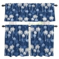 3 Piece Kitchen Curtains and Valances Set Tropical Palm Tree Cafe ...