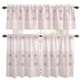 3 Piece Kitchen Curtains and Valances Set Vintage Flowers Cafe Curtains ...