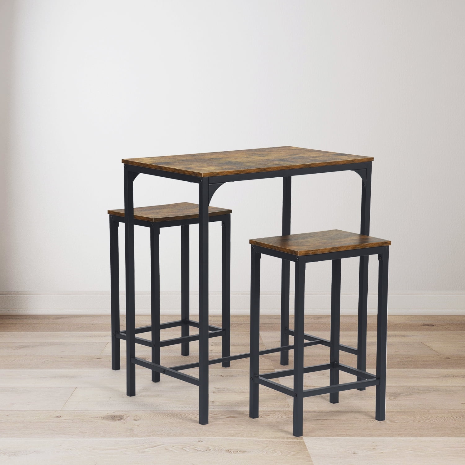 3 Piece Kitchen Dining Table Set for 2, Kitchen Table Bench Chairs Set ...