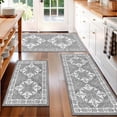 3-Piece Kitchen Rugs Set, Non-Slip Washable Floor Mats, Water Absorbent ...