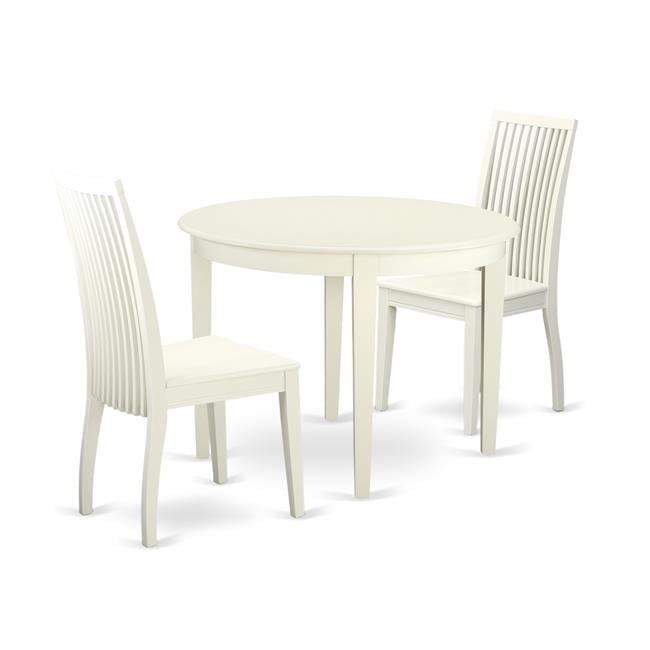 3 Piece Kitchen Table Set, Linen White - Walmart.com