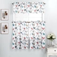 3 Piece Kitchen Window Curtain Panel Tiers & Valance Set - Various ...