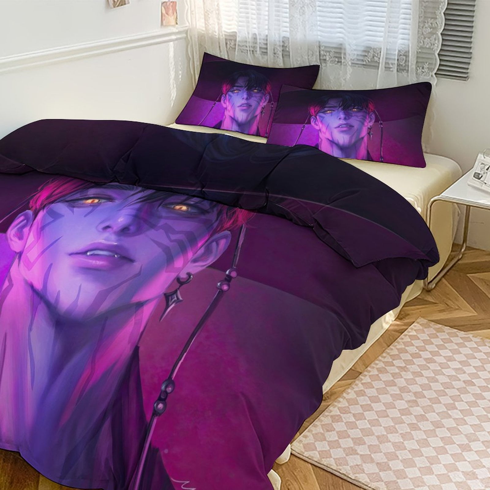 3 Piece Kpop Demon Hunters Bedding Set, Soft Cozy Duvet Cover Set with ...