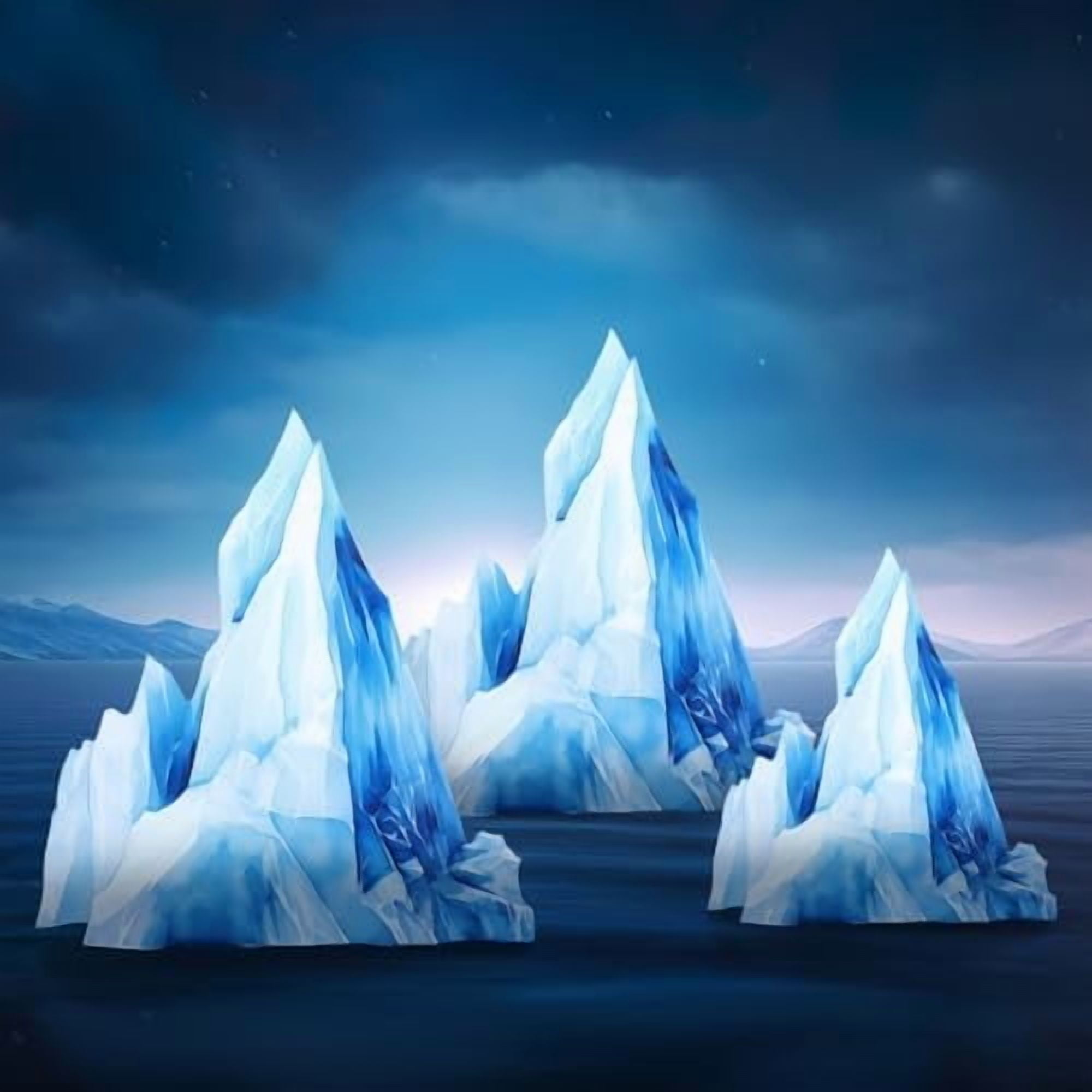 3-Piece Large Winter Iceberg Cardboard (24"/35"/39"): Ice Birthday ...