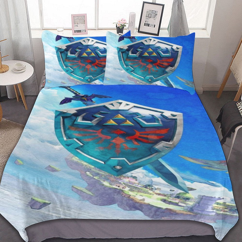 3 Piece Legend Of Zelda Bedding Duvet Cover Sets, Comforter Quilt Cover ...