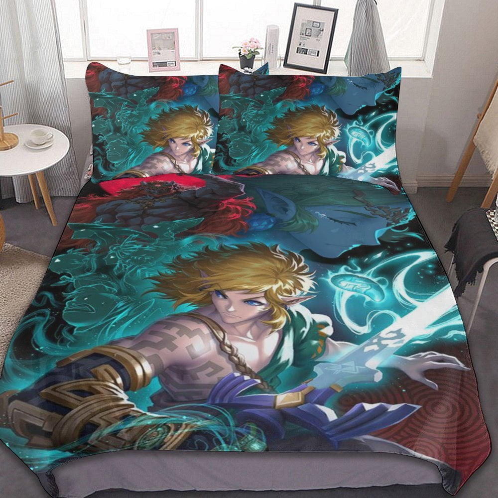 3 Piece Legend Of Zelda Bedding Duvet Cover Sets, Comforter Quilt Cover ...