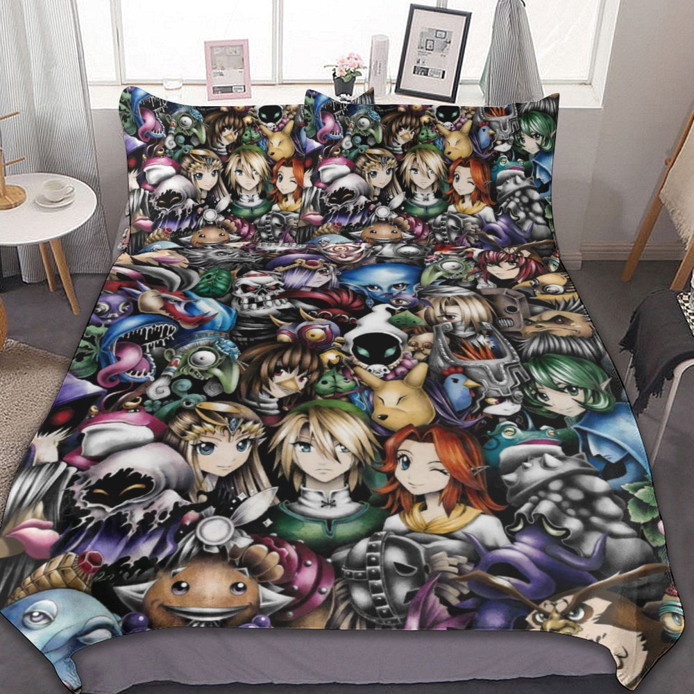 3 Piece Legend Of Zelda Bedding Duvet Cover Sets, Comforter Quilt Cover ...