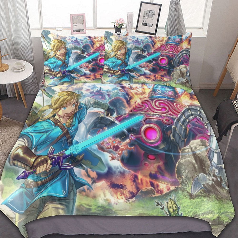 3 Piece Legend Of Zelda Bedding Duvet Cover Sets, Comforter Quilt Cover ...