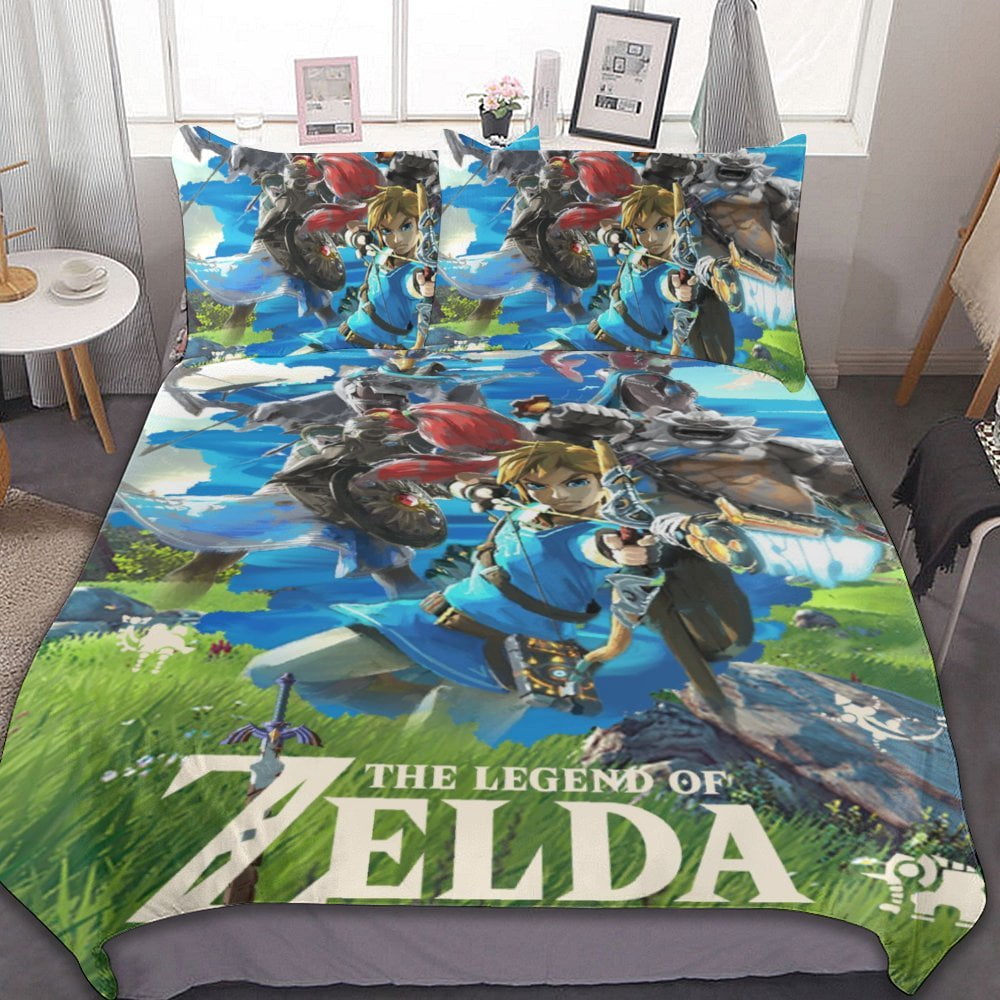 3 Piece Legend Of Zelda Bedding Duvet Cover Sets, Comforter Quilt Cover ...