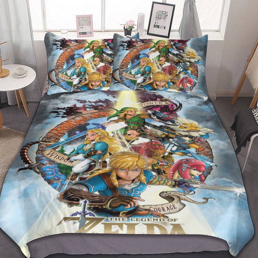 3 Piece Legend Of Zelda Bedding Duvet Cover Sets, Comforter Quilt Cover ...