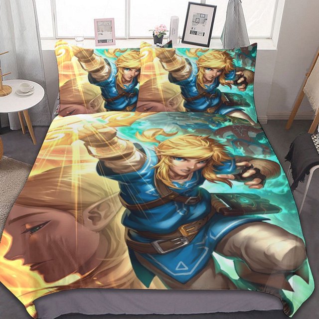 3 Piece Legend Of Zelda Bedding Duvet Cover Sets, Comforter Quilt Cover ...