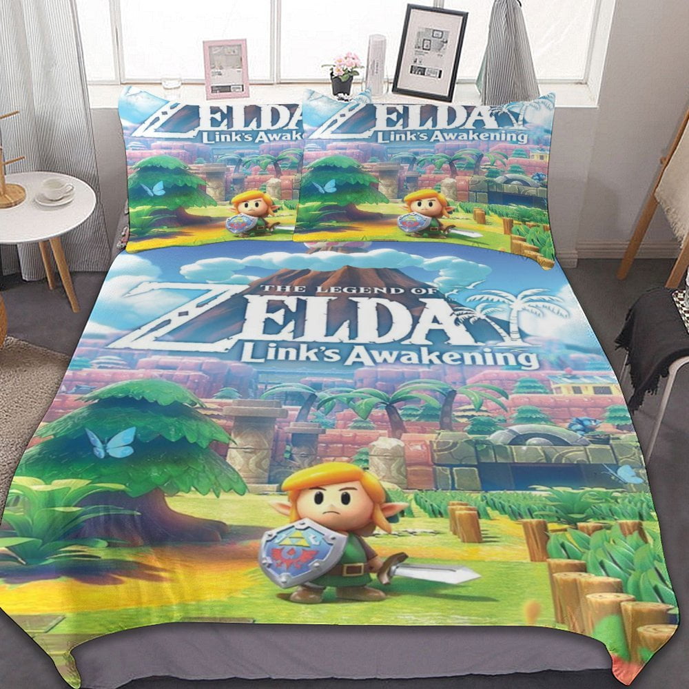 3 Piece Legend Of Zelda Bedding Duvet Cover Sets, Comforter Quilt Cover ...