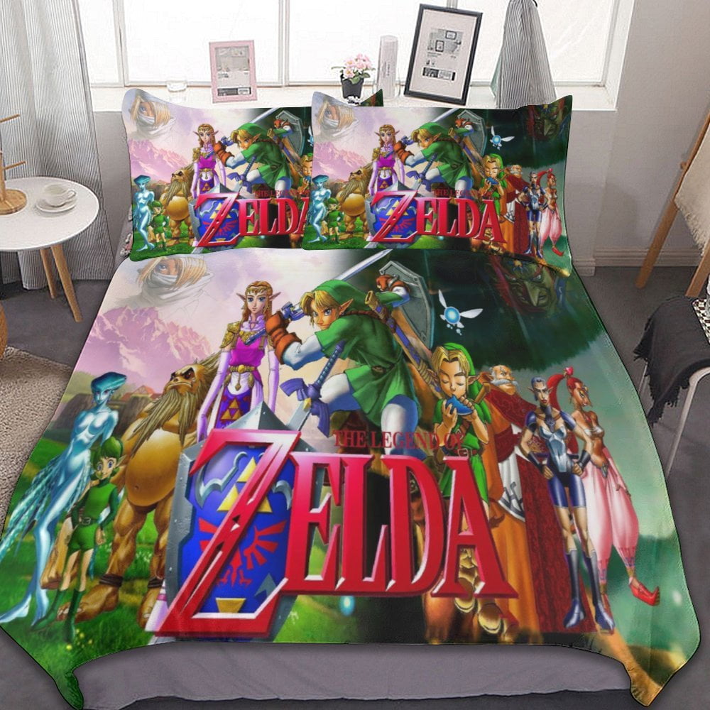 3 Piece Legend Of Zelda Bedding Duvet Cover Sets, Comforter Quilt Cover ...