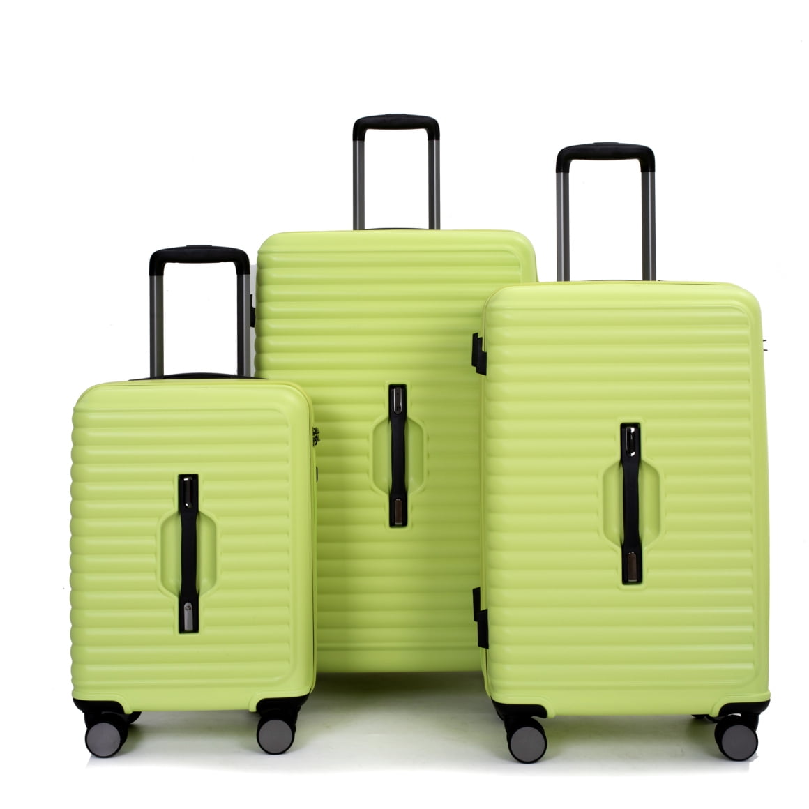 3 Piece Lightweight Suitcase with TSA Lock, ABS & PC Roller Luggage ...