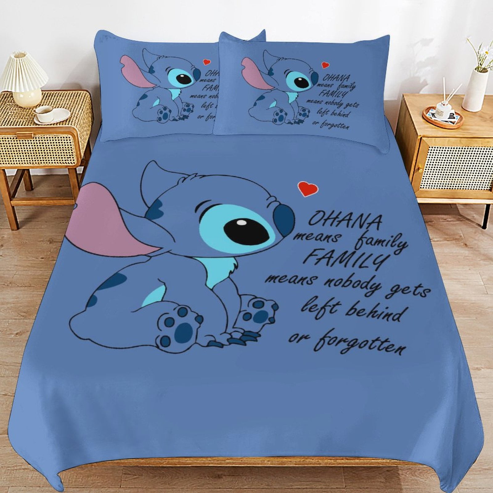 3 Piece Lilo and Stitch Bedding Sets Queen Size Duvet Cover set 1 Duvet ...