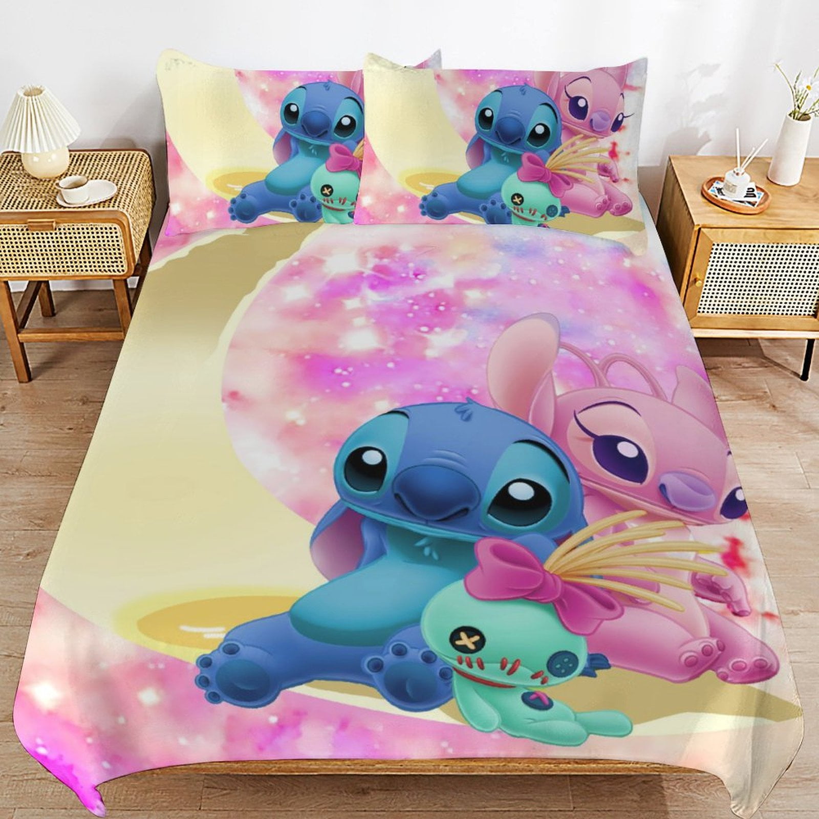 3 Piece Lilo and Stitch Bedding Sets Twin Size Duvet Cover set 1 Duvet ...