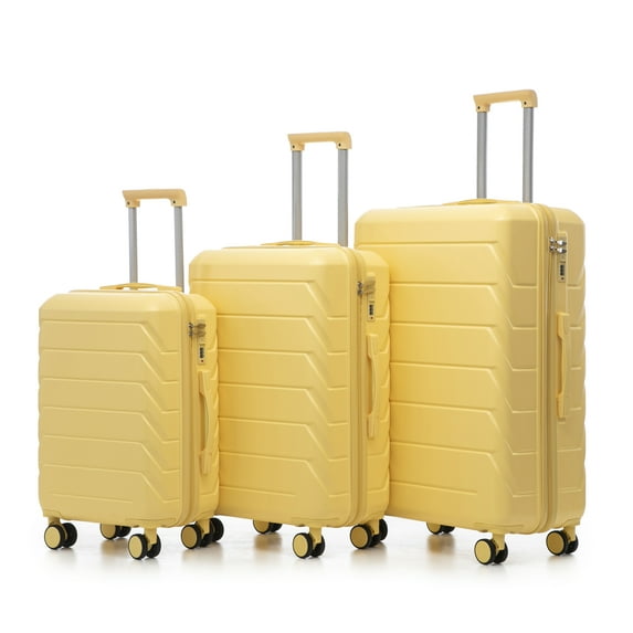 3-Piece Luggage Set (20/24/28"), ABS Hard Shell with Spinner Wheels ...