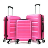 3 Piece Luggage Set , ABS Suitcase Set 20/24/28 inches, Hardshell ...