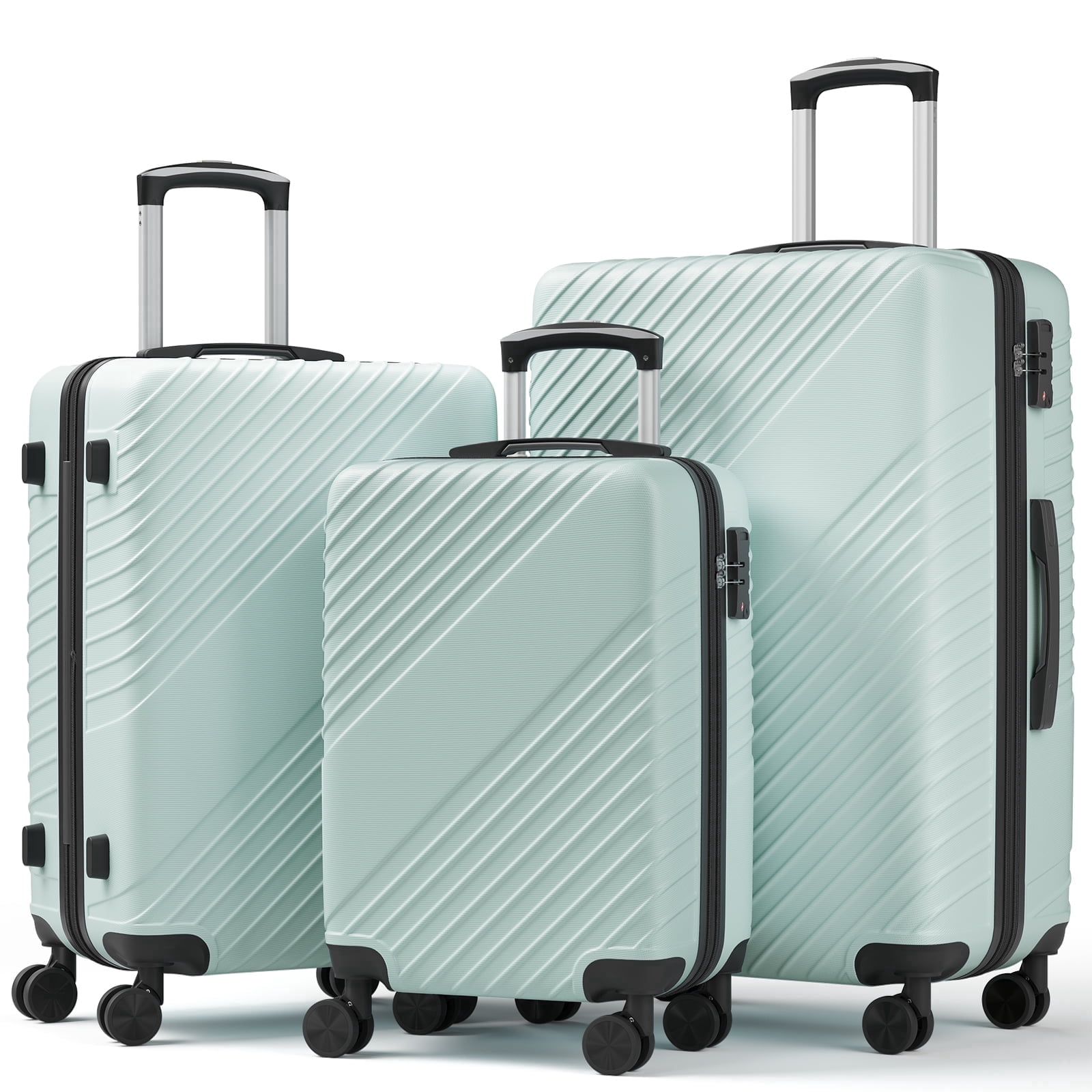 3-Piece Luggage Set - Carry-On & Large& Medium Checked Luggage with ...