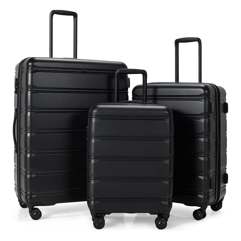 3 Piece Luggage Set, Expandable Spinner Suitcase w/TSA Lock, 360 ...