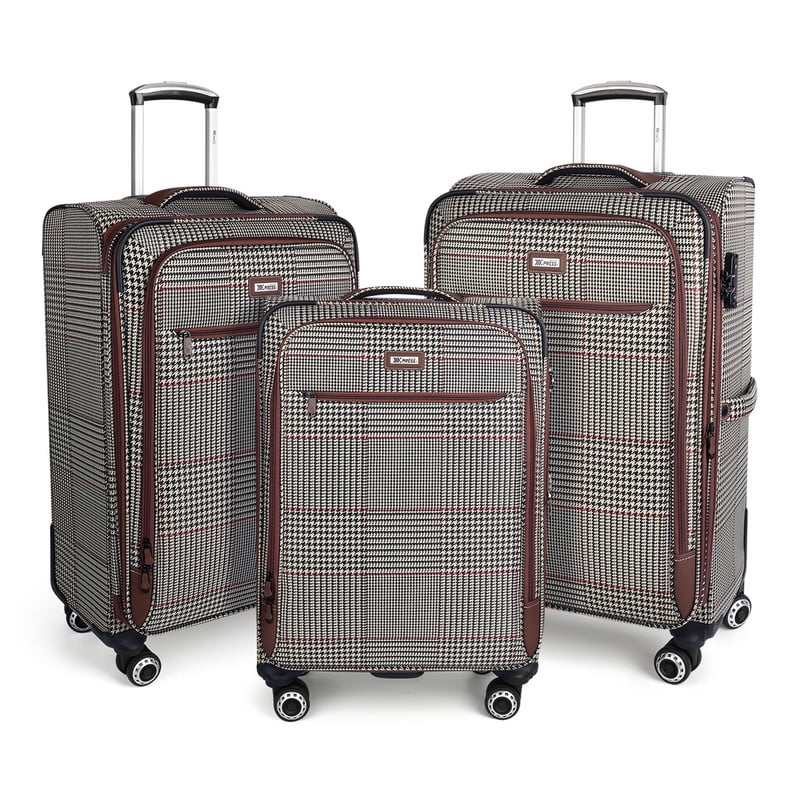 3 Piece Luggage Set Softside Expandable Suitcase with Spinner Wheels ...