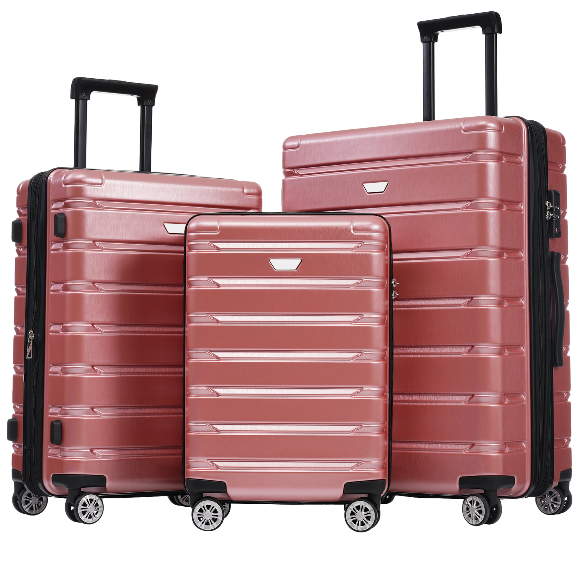 3 Piece Luggage Set Suitcase Set, Lightweight Durable Suitcase with ...