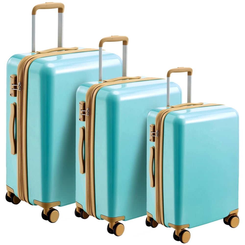 3 Piece Luggage Set with TSA Lock, Telescopic Handle, 360 ° Silent Dual ...